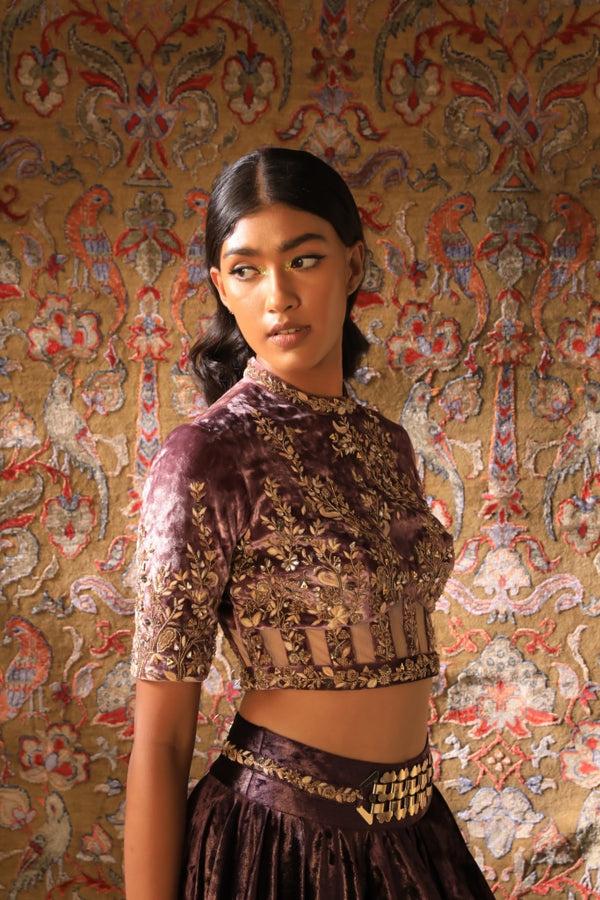 26 Elegant Velvet Blouse Designs for a Regal Wedding Look