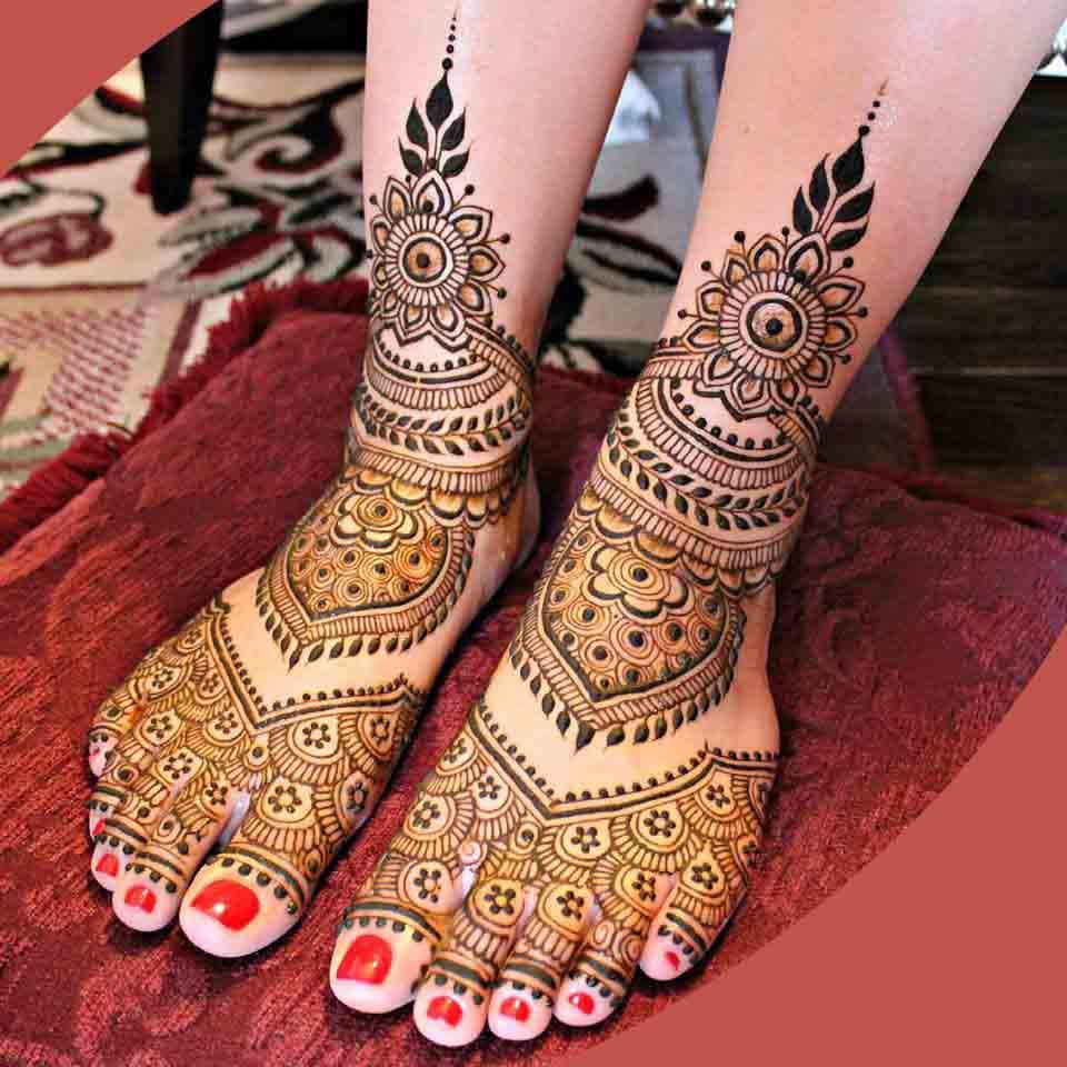 65+ Latest & Stylish Leg Mehndi Designs