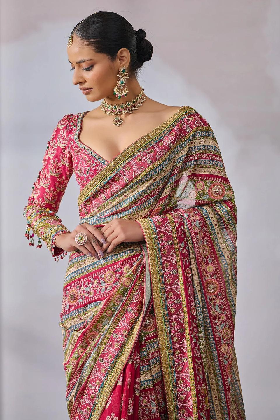 46 Latest Full Sleeve Blouse Designs for Lehengas & Sarees