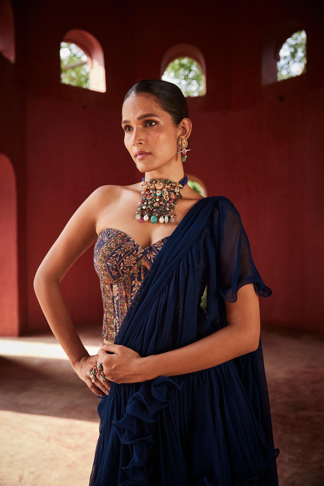 50 Corset Blouse Designs to Upgrade Your Ethnic Wardrobe