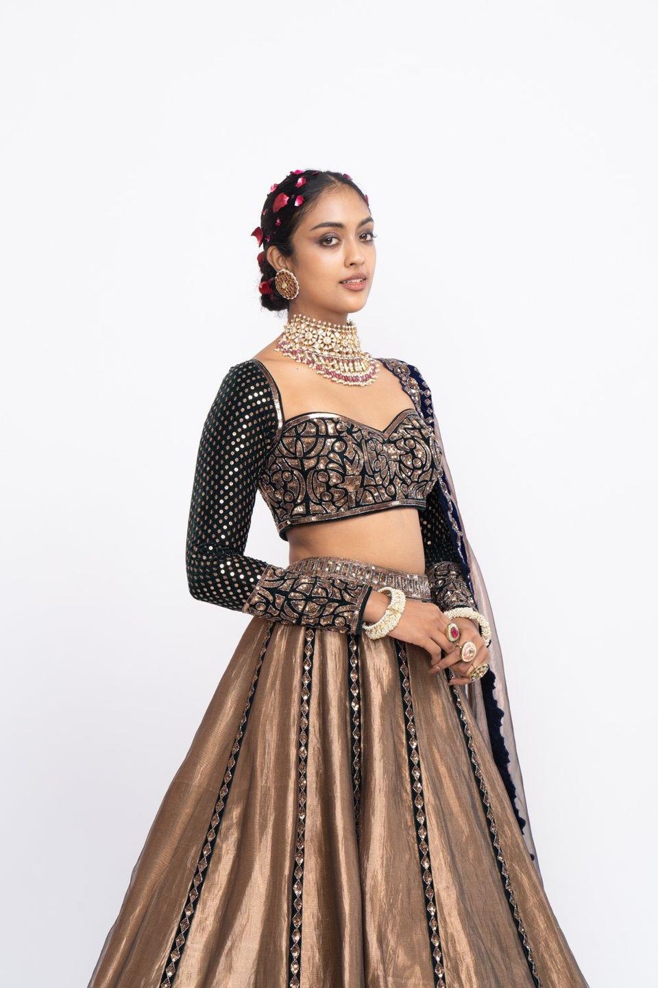 26 Elegant Velvet Blouse Designs for a Regal Wedding Look